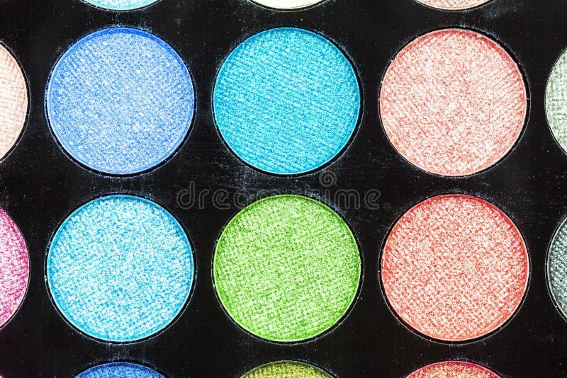 Colorful Eye Shadow Multi Color Palette Stock Image - Image of compact ...