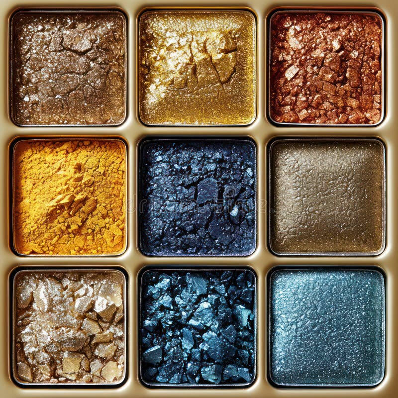 Colorful Eye Shadow Palette Extreme Closeup. Generative AI Stock ...