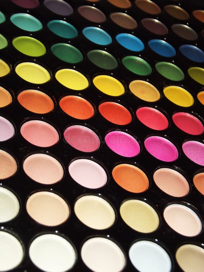 Colorful eye shadows stock image. Image of cosmetic, cosmetics - 38077259