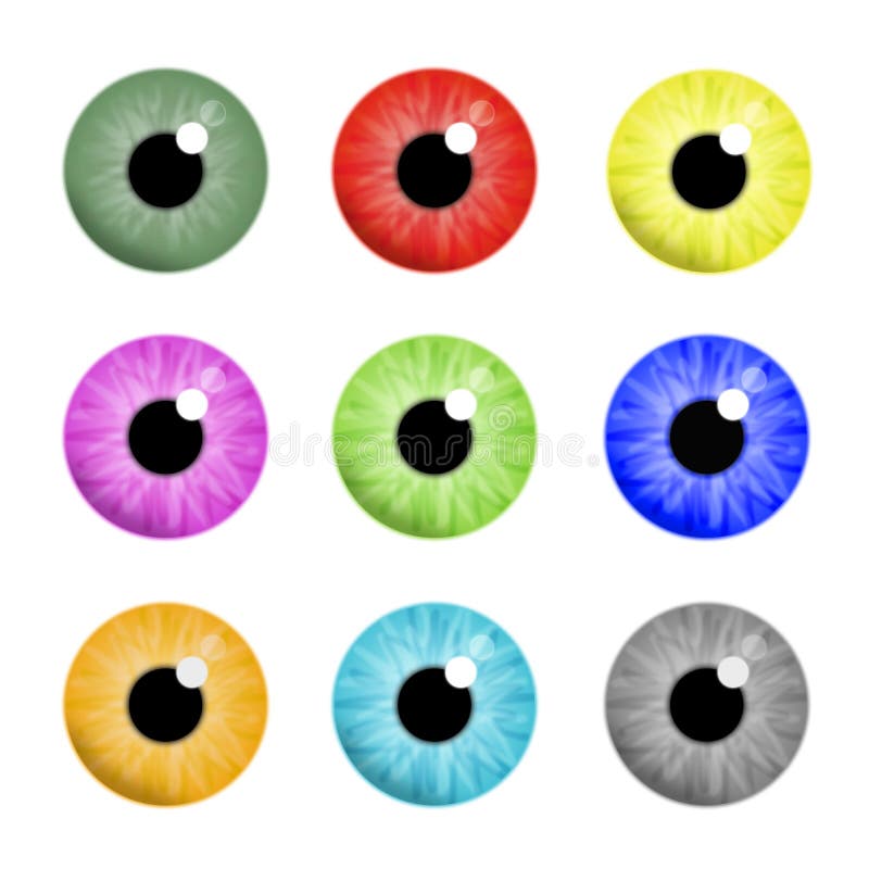 Color eyeball stock illustration. Illustration of optometry - 3232335