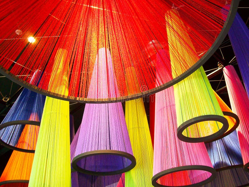 Colorful fabric cones stock photo. Image of design, paper - 131755886