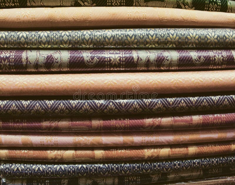 Colorful Fabric Cuts, Folded One on One, Woven Texture, Background ...