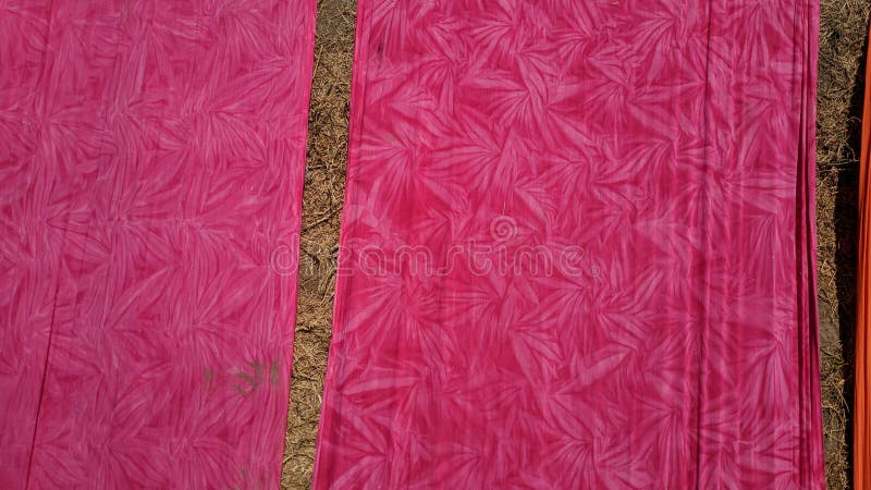 Colorful Fabric Drying after Traditional Dye Process Stock Image ...