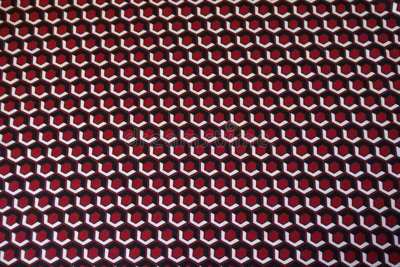 Colorful Fabric with Hexagonal Pattern Stock Image - Image of carmine ...