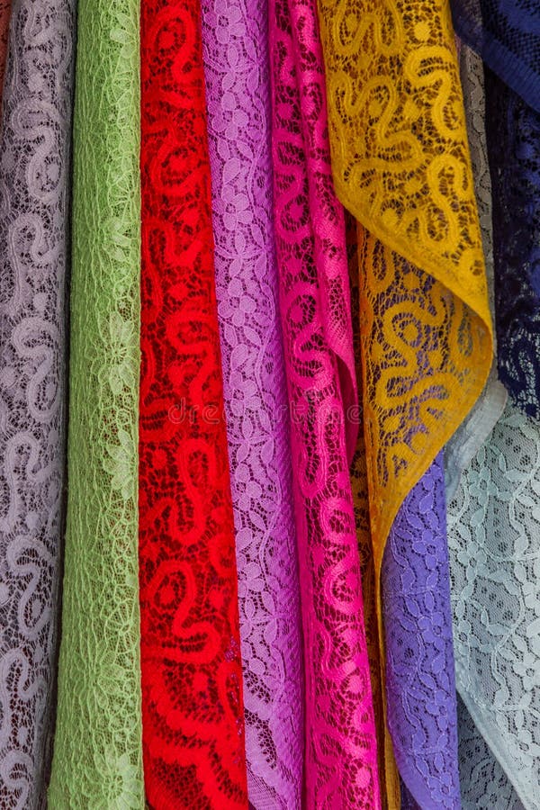 Colorful Lace Fabric stock image. Image of lace, background - 13166215