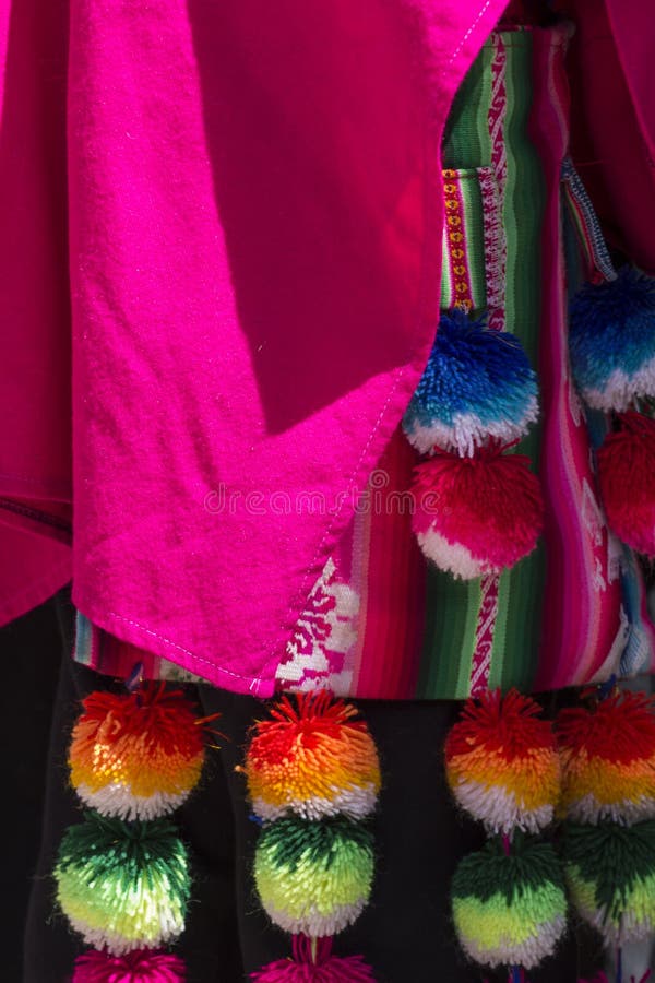 Colorful Fabric at Market in Peru, South America Stock Photo - Image of ...