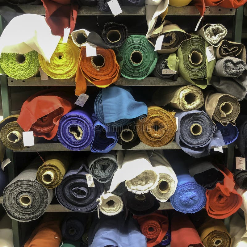Colorful Fabric Roles Picture Stock Photo - Image of textile, crafts ...