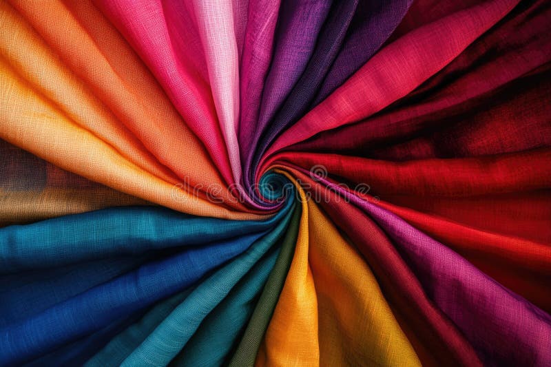 Colorful Fabric Rolled Up stock photo. Image of rich - 359995948
