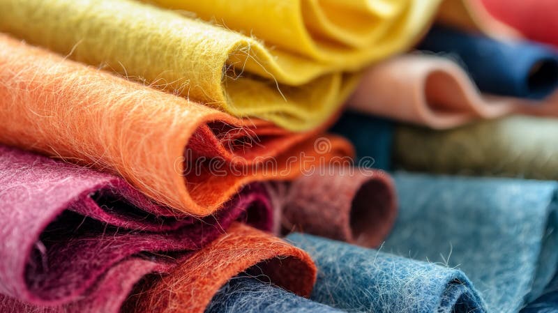Colorful Fabric Rolls, Texture and Material Variety Stock Illustration ...