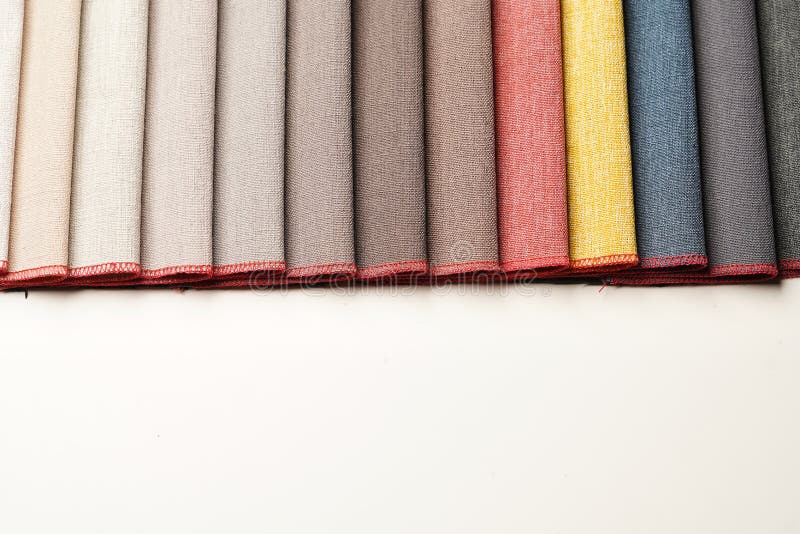 Colorful Fabric Samples. Fabric Texture Background Stock Photo - Image ...