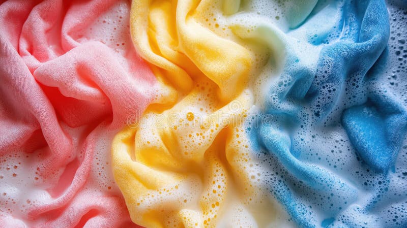 Colorful Fabric with Soap Bubbles, Vibrant Textures and Hues Stock ...