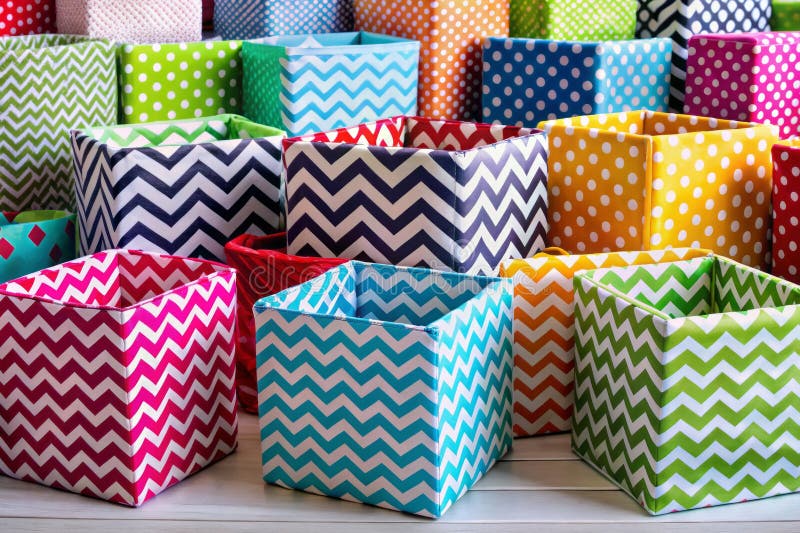 Colorful Fabric Storage Cubes Unique Patterns and Textures for ...