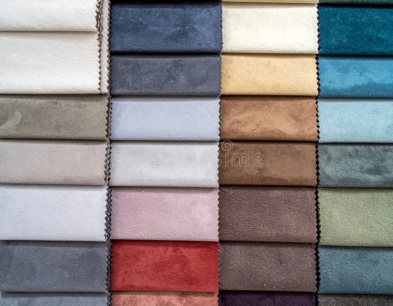 Colorful Fabric Swatches Display Variety of Textures Stock Illustration ...