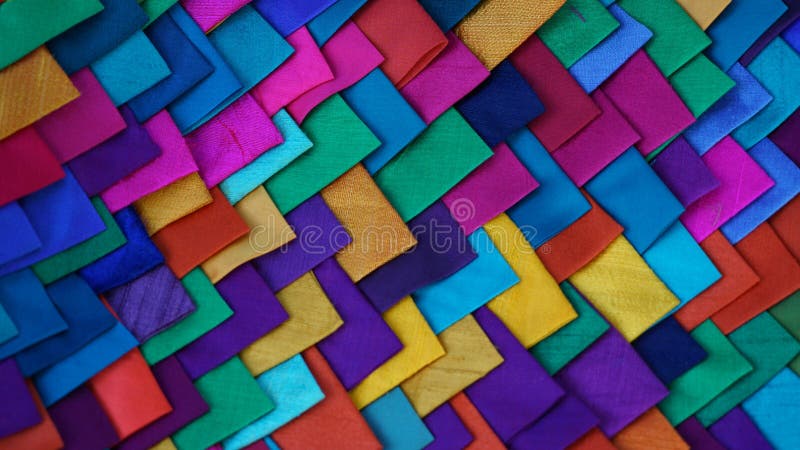 Colorful Fabric Triangles Assembled Together Stock Photo - Image of ...