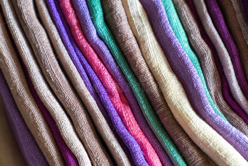 Colorful Fabrics Made of Pure Natural Silk Stock Photo - Image of ...