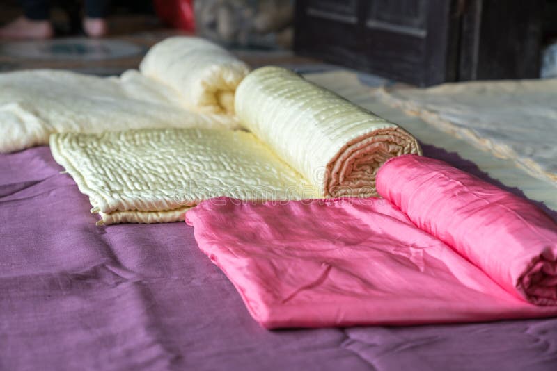 Colorful Fabrics Made of Pure Natural Silk Stock Image - Image of ...