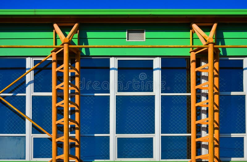 Colorful Facade Building Architecture Stock Photo - Image of commercial ...