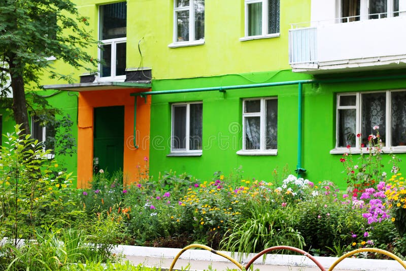Colorful Facade of Building in Russia Stock Photo - Image of famous ...
