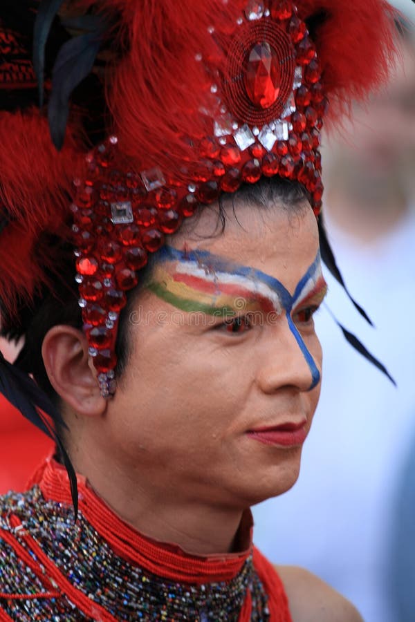 The Colorful Face of Joko Widodo Supporter Editorial Stock Image ...