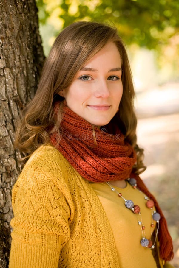 Fall Fashion Girl Posing on the Street. Stock Image - Image of person ...