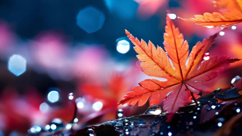 Colorful Fall Leaves Backdrop Stock Illustration - Illustration of ...