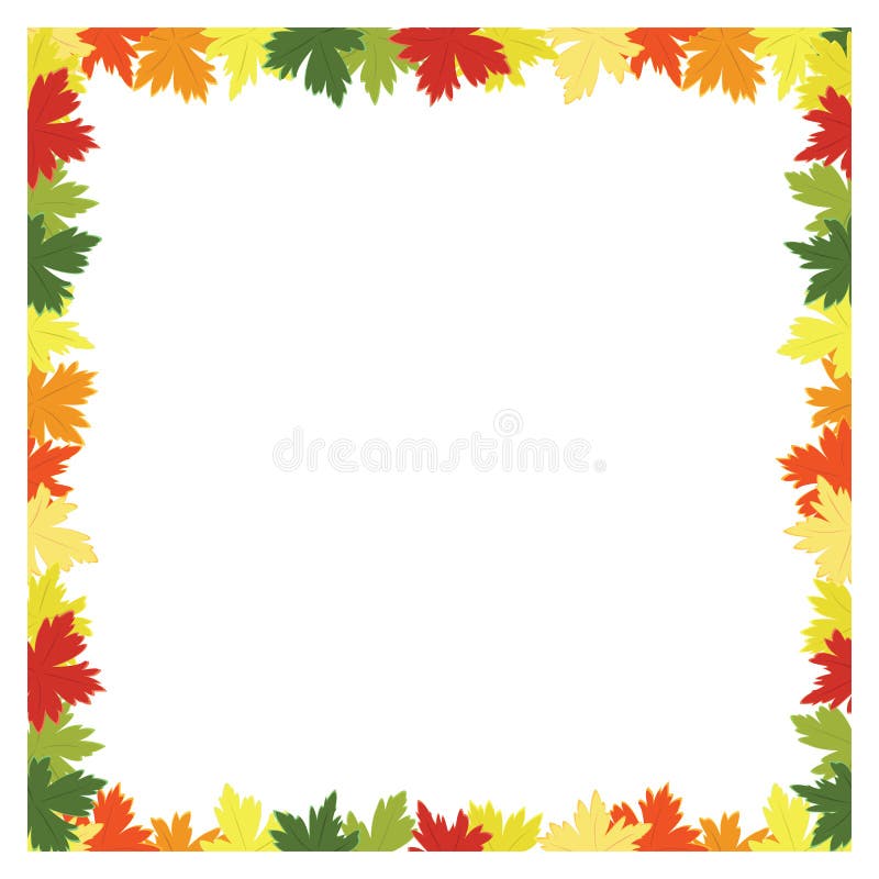Fall Leaves Background Frame Stock Vector - Illustration of natural ...
