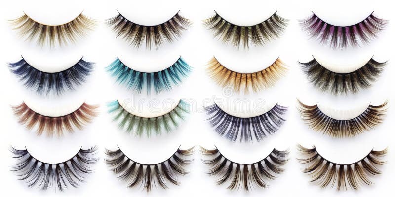 Colorful False Eyelashes a Collection of 16 Different Styles for Every ...
