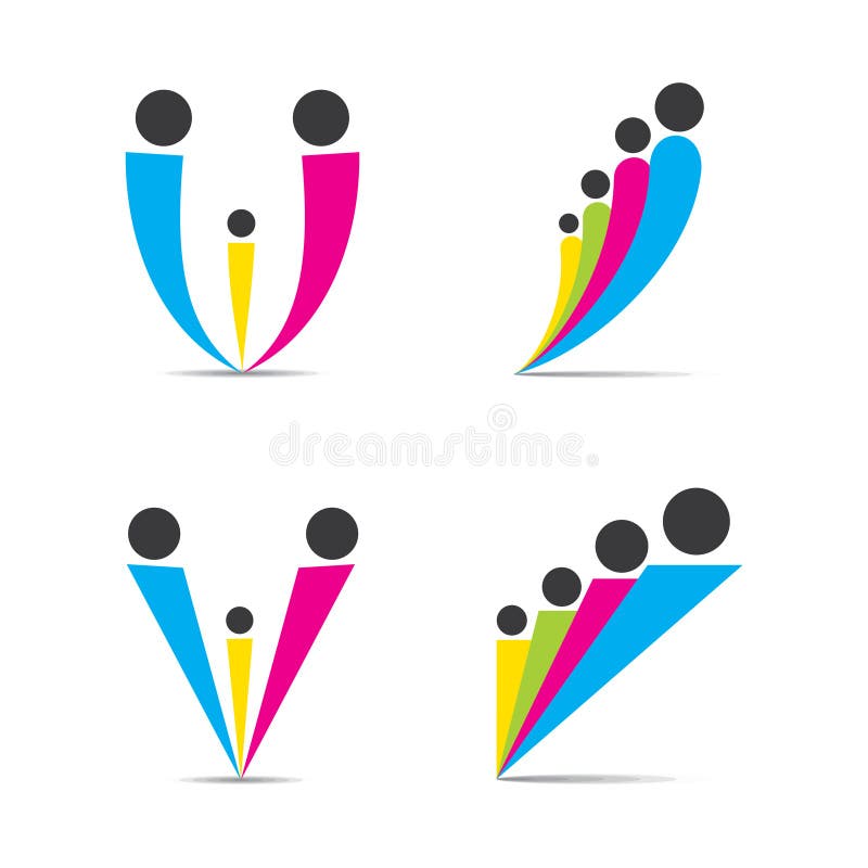 Colorful Family Symbol Design Stock Vector - Illustration of cartoon ...
