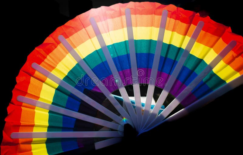A Colorful Fan Opened To Ventilate. Intense Heat Editorial Photography ...