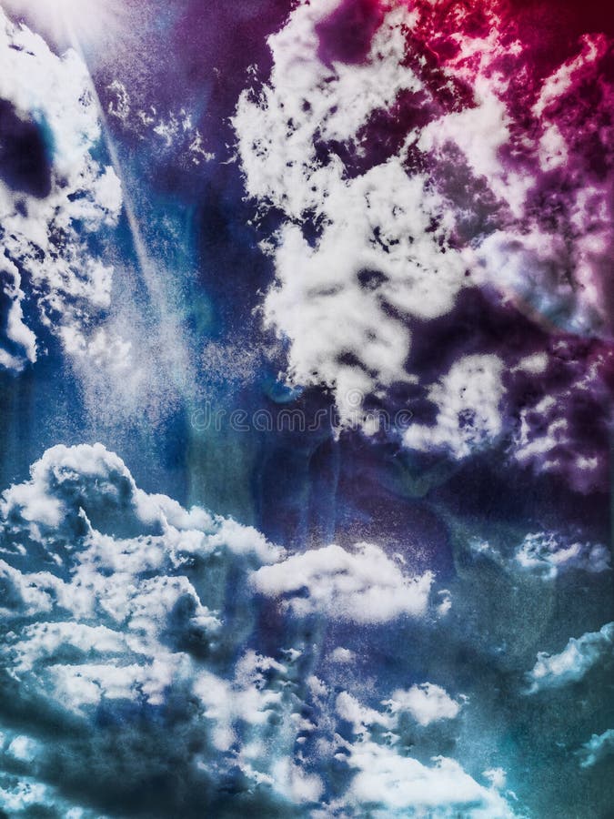 Colorful Fantastic Sky Background, Template for Design Stock Image ...