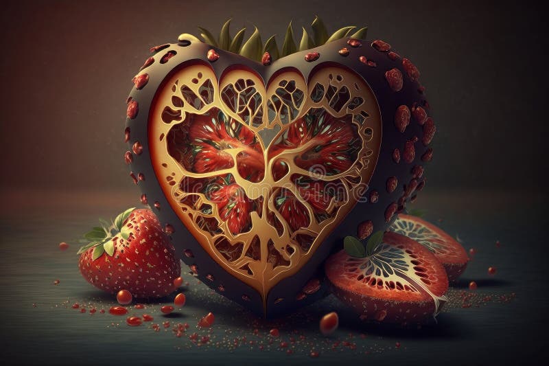 Abstract Composition, Colorful Fantasy Fruits Stock Illustration ...