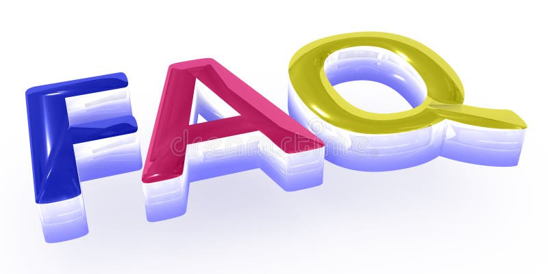3D Lettering: FAQ stock illustration. Illustration of doubt - 1414960