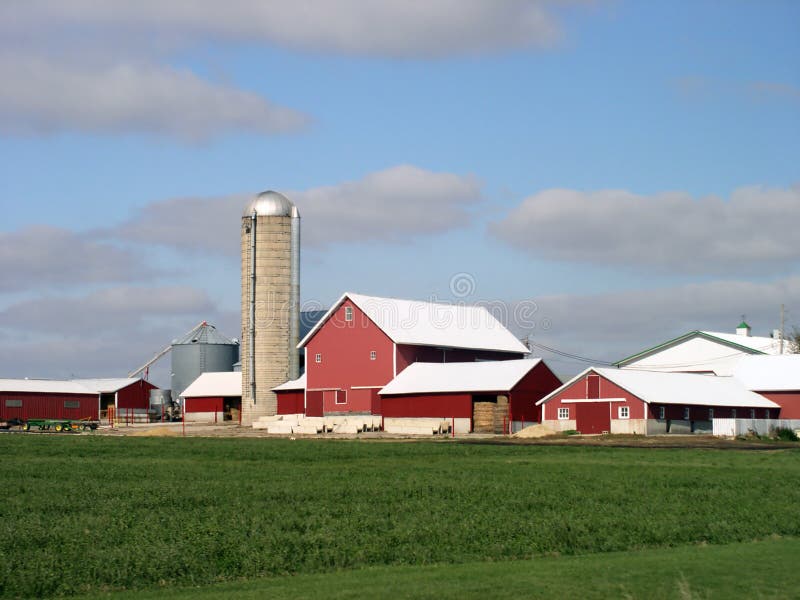 Colorful Farm Buildings stock photo. Image of outdoors - 1390030