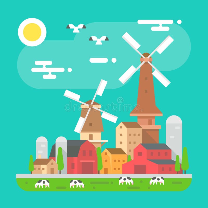 Agriculture Farm Flat Design Infographic Stock Vector - Illustration of ...