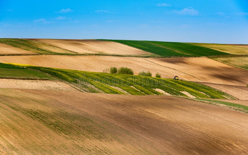Colorful Farmfields in Coutryside. Farmland and Fields at Rolling Hills ...