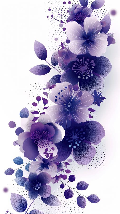 Colorful Fashion Plastic Flowers Halftone Pattern on a White Background ...