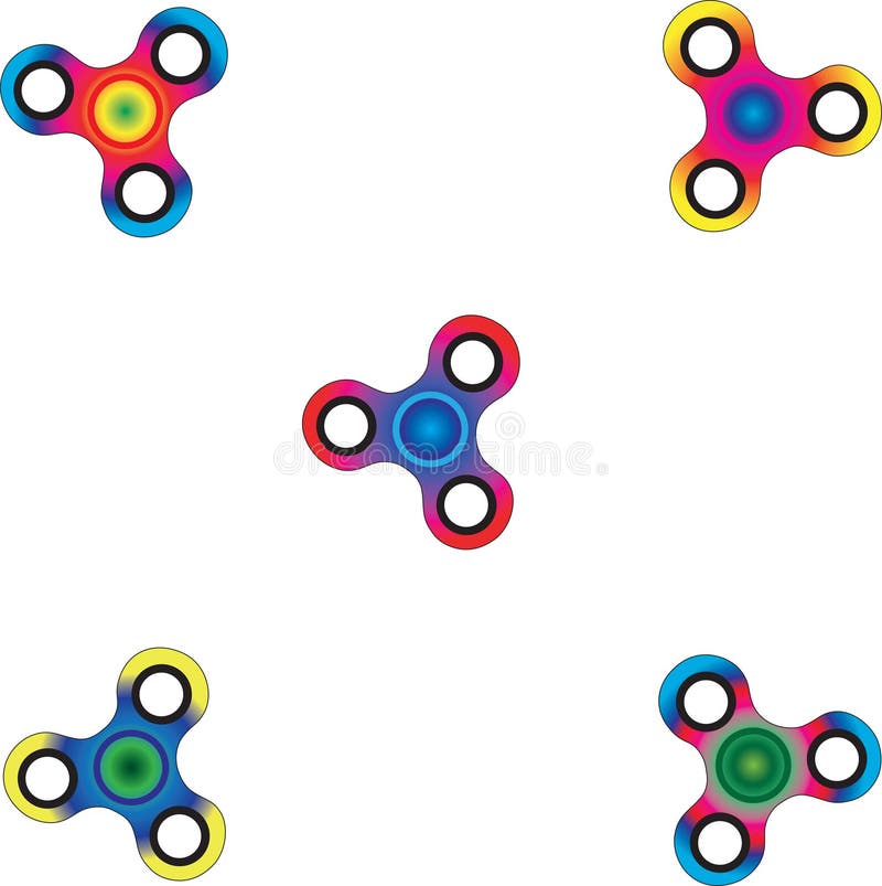Colorful Fashionable Spinners. Stock Vector - Illustration of fidget ...