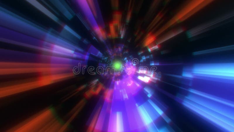 Colorful Fast Speed Techno Tunnel - Loop Sci-Fi Abstract Background ...