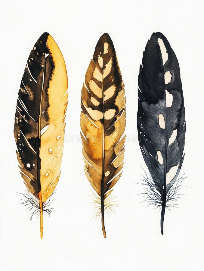 Colorful Feather Art stock photo. Image of watercolor - 361048192