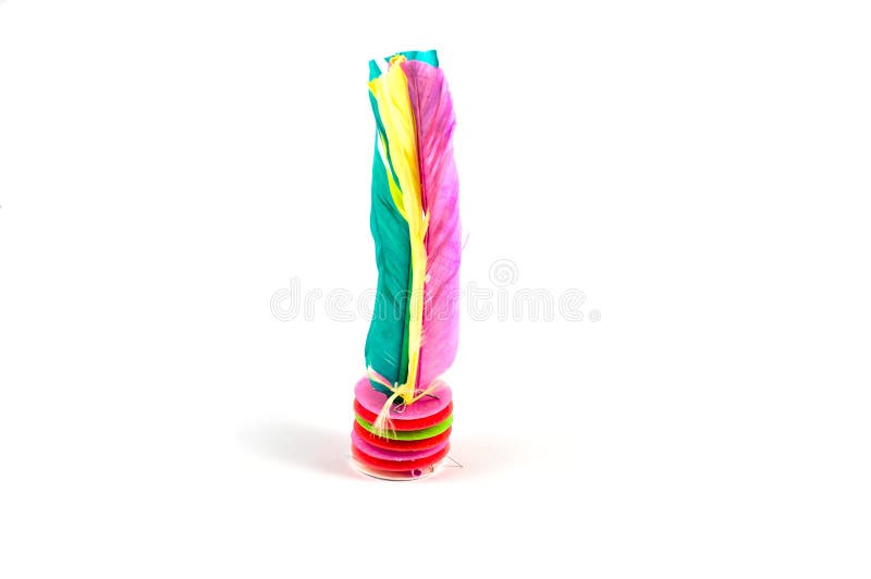 138 Colorful Feather Isolated Shuttlecock Stock Photos - Free & Royalty ...