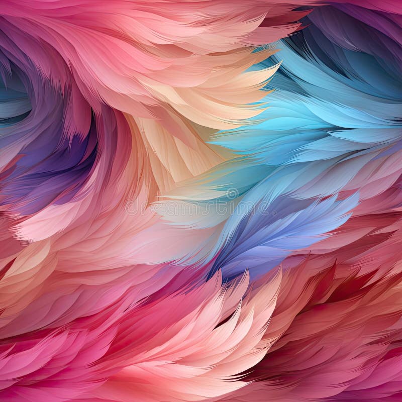 Colorful Feather Wallpaper with Vibrant Gradients and Delicate ...