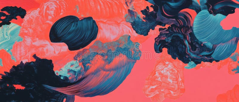 Colorful Feathered Ink Patterns Combine Delicate Lines and Bold Shapes ...