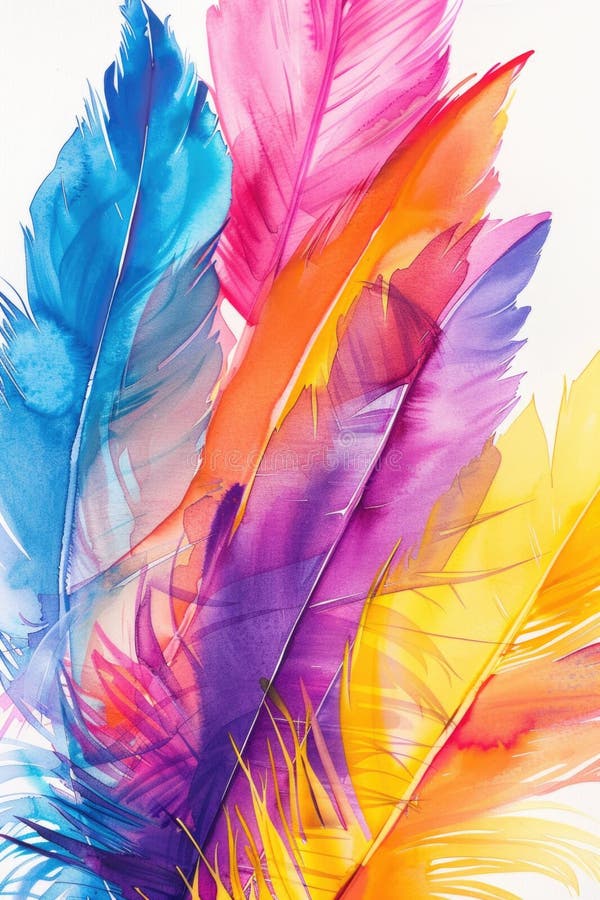 Colorful Feathers Close Up stock photo. Image of soft - 371123260