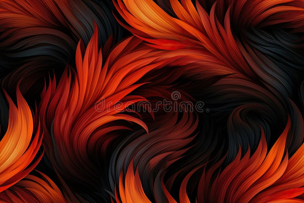 Colorful Feathers, Firebird Feather Pattern. Bright Background Stock ...