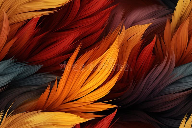 Colorful Feathers, Firebird Feather Pattern. Bright Background Stock ...