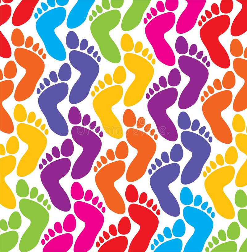 Colorful feet stock vector. Illustration of happy, body - 16807876