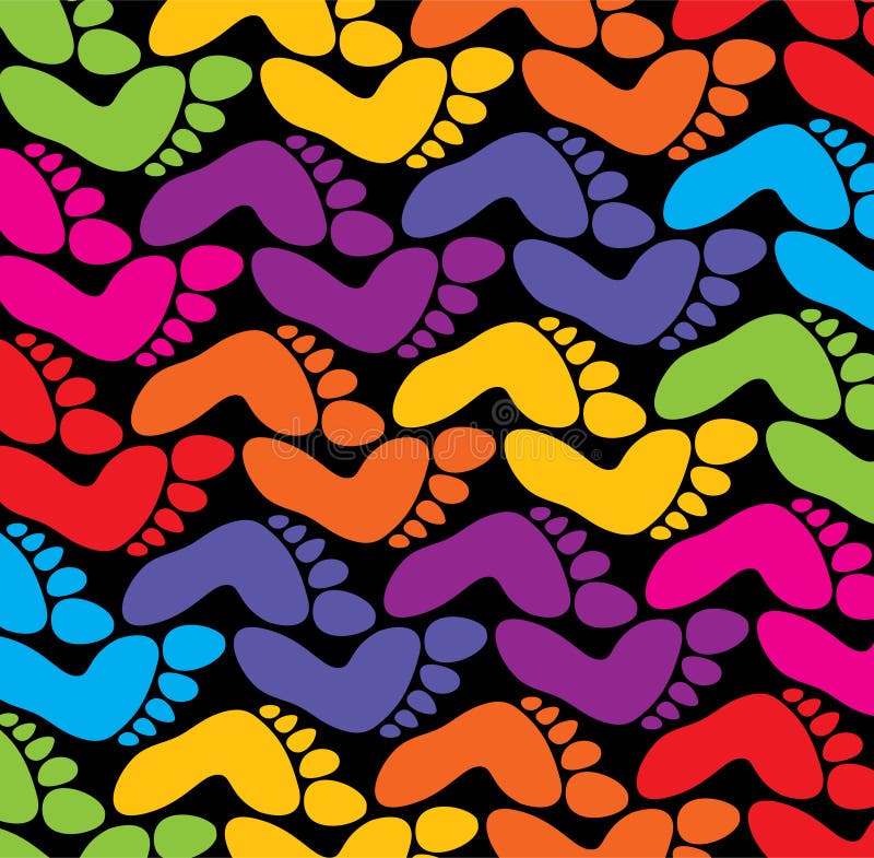 Colorful feet stock vector. Illustration of happy, body - 16807876