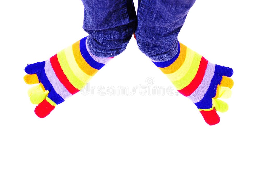 Colorful Feet stock photo. Image of concept, striped - 18246674