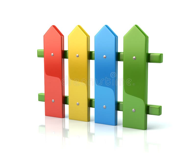 Colorful fence stock vector. Illustration of graphic - 24339025