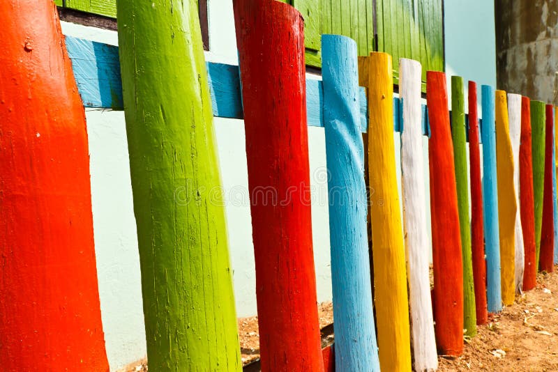 Colorful fence stock photo. Image of macro, exterior - 48839808